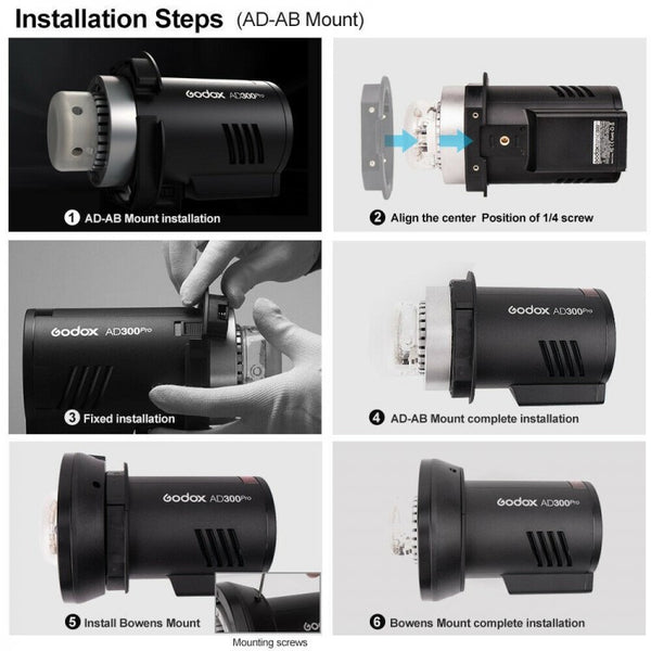 GODOX AD-AB ADAPTER RING FOR THE AD300 PRO MONOLIGHT – Prophotographygear