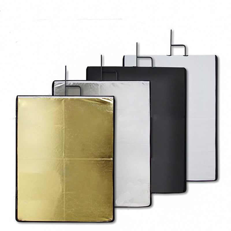 4 in 1 Photography Studio Flag Panel Kit, with Silver / White / Black ...