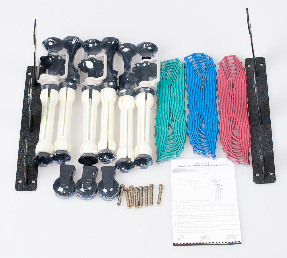 Photography 3 Roller Wall Mounting Background Support System w/ Hooks ...