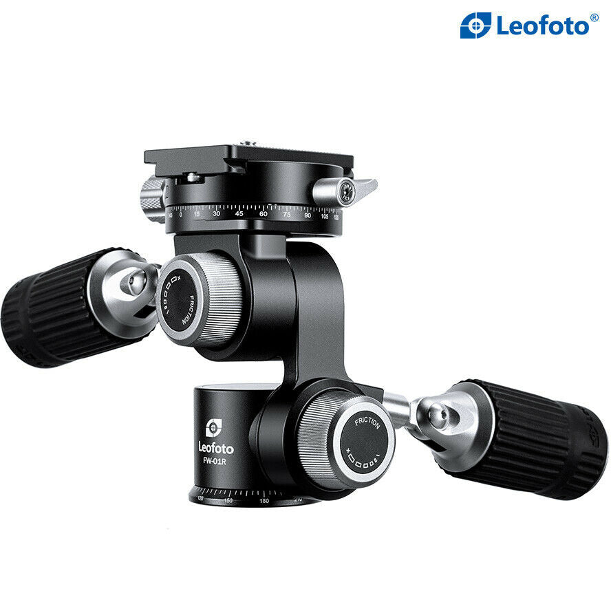 Leofoto FW-01R 4-Way Head Pan-and-Tilt Head with NP-60 Plate / Arca-Sw ...