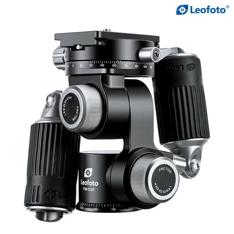 Leofoto FW-01R 4-Way Head Pan-and-Tilt Head with NP-60 Plate / Arca-Sw ...